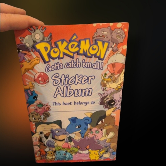 Other | Vintageroseartpokemon Sticker Album W 125ct Original Red Blue ...